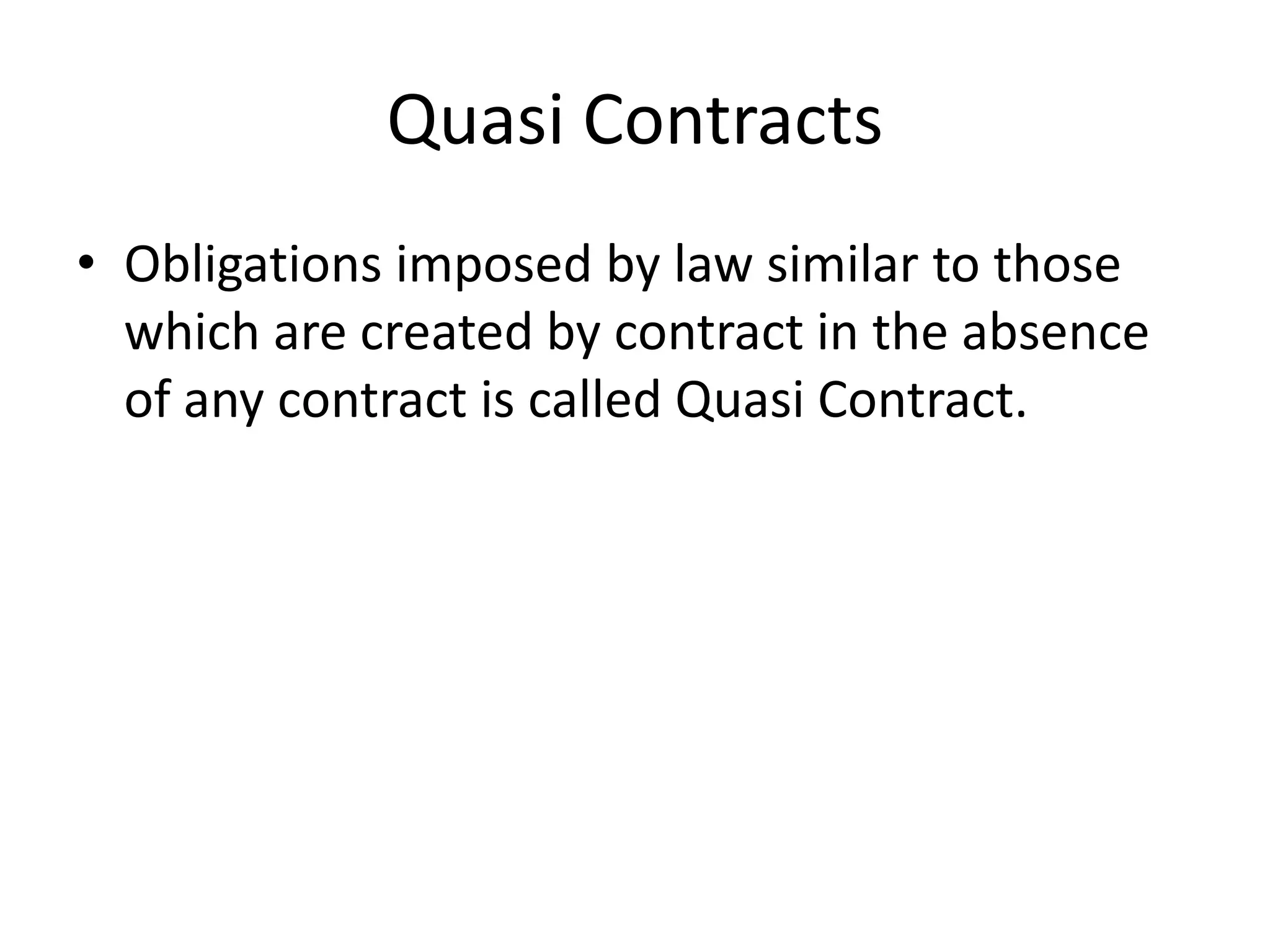 Contingent and quasi contract | PPTX