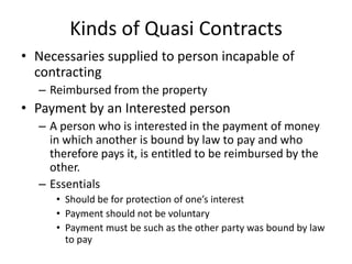 Contingent and quasi contract | PPTX