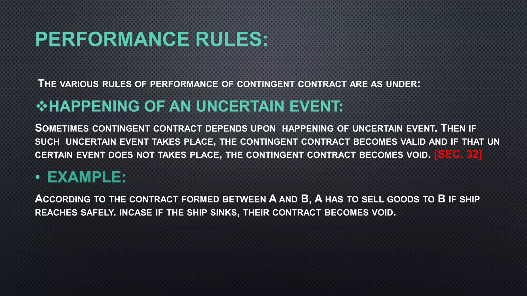 Contingent and quasi contract detailed | PPTX