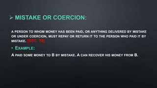 Contingent and quasi contract detailed | PPTX | Insurance | Personal ...