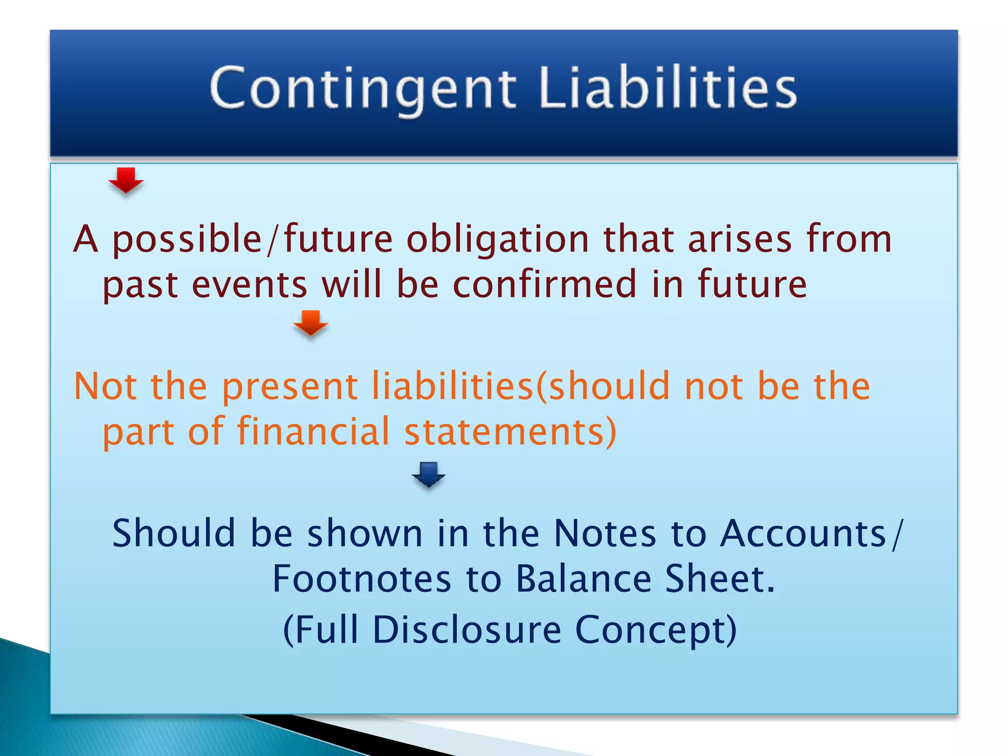Contingent Assets & Liabilities | PPTX
