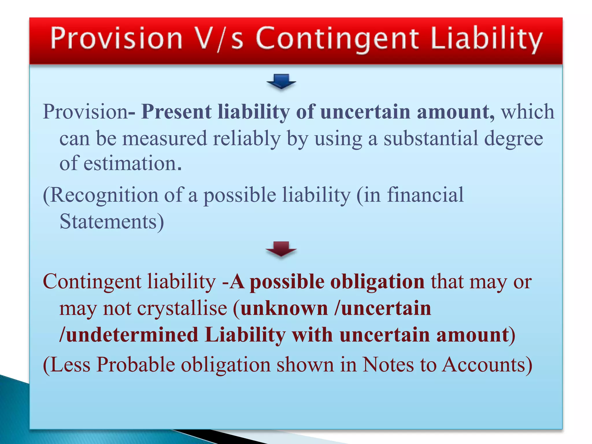 Contingent Assets & Liabilities | PPTX