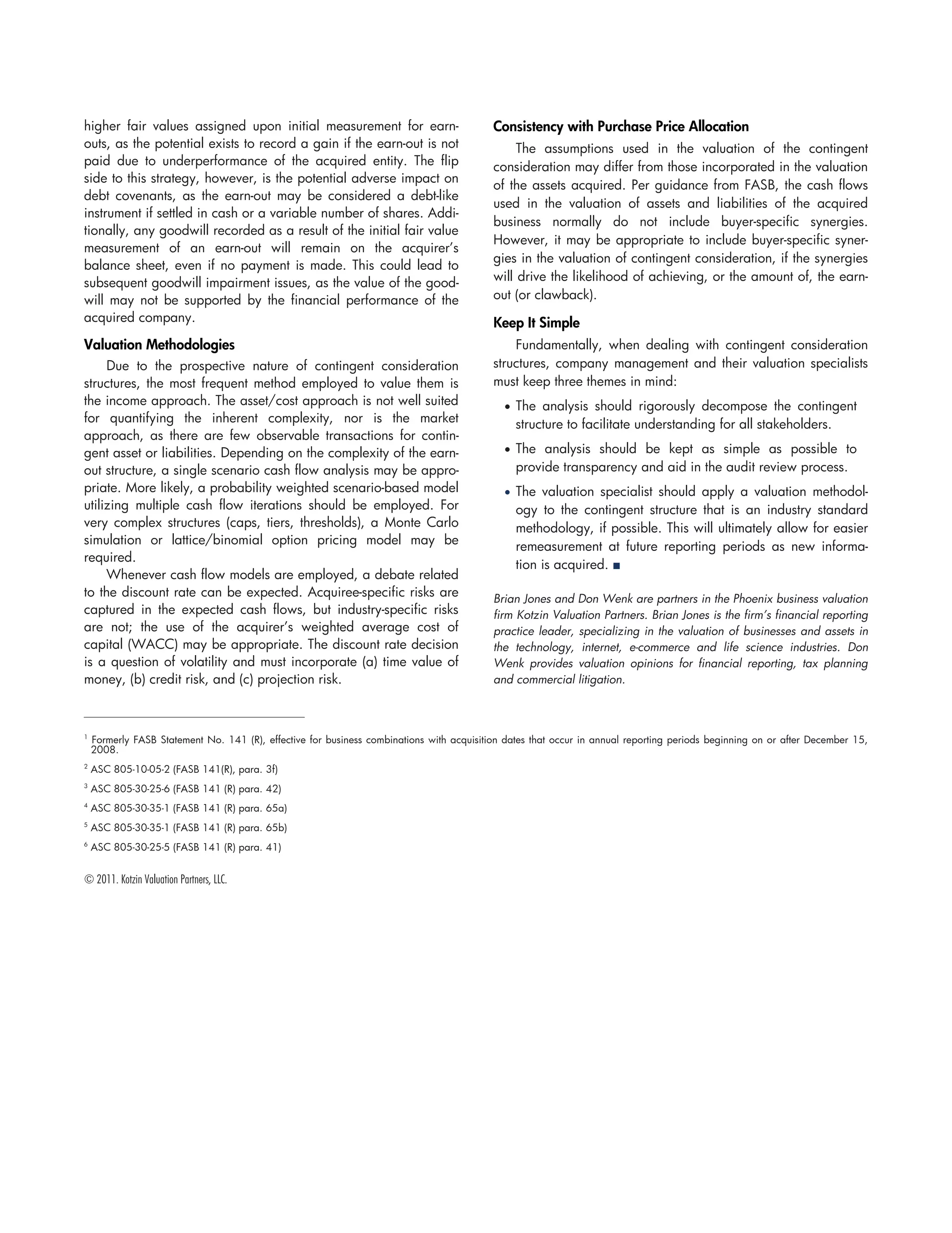 Contingent Consideration 6.24.11