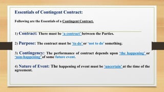 Contingent Contract | PDF