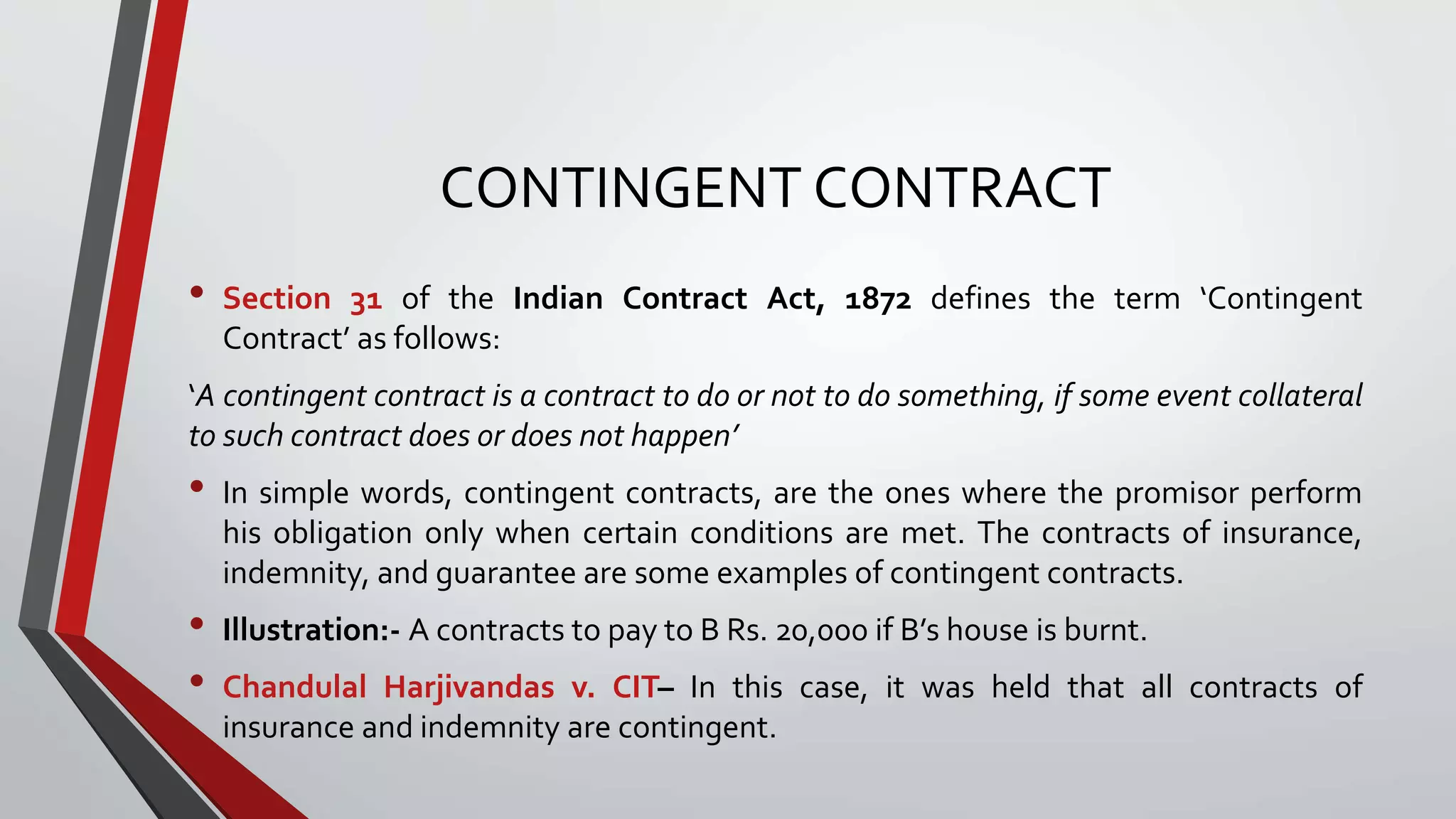 Contingent contracts | PPTX