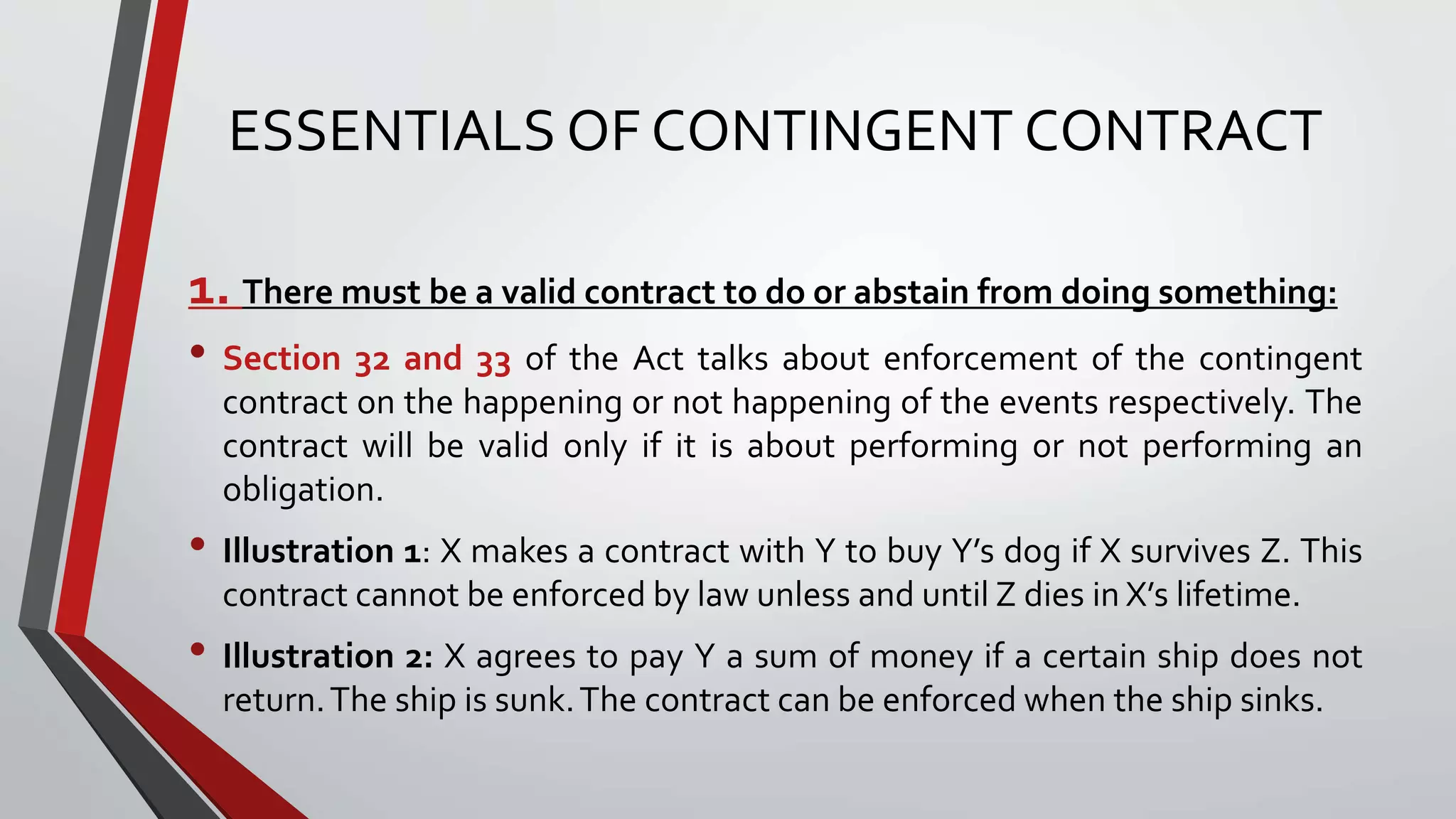 Contingent contracts | PPTX
