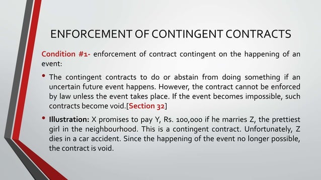 Contingent contracts
