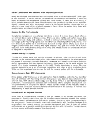 Payrolling Services | PDF