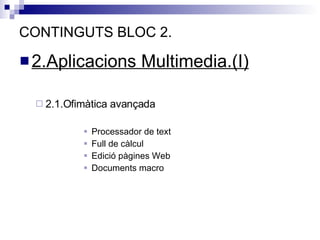 Continguts I Sistema Operatiu | PPT