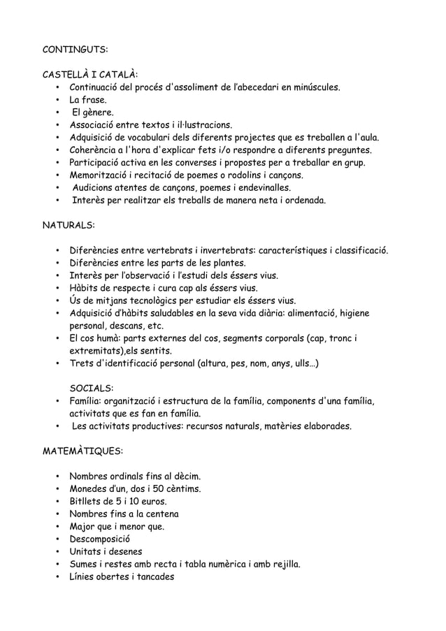 Continguts 2n trim | PDF