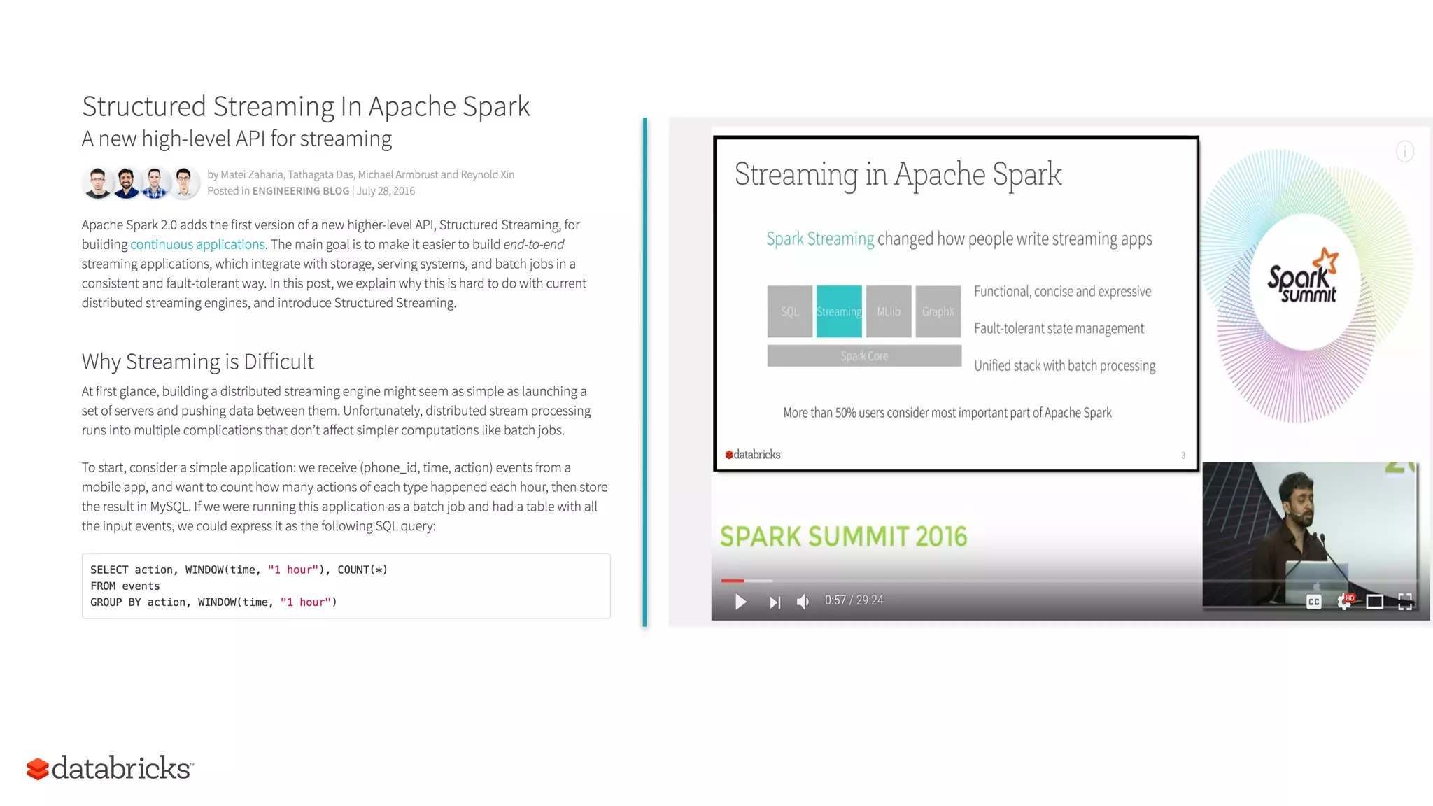 Continuous Application with Structured Streaming 2.0 | PDF