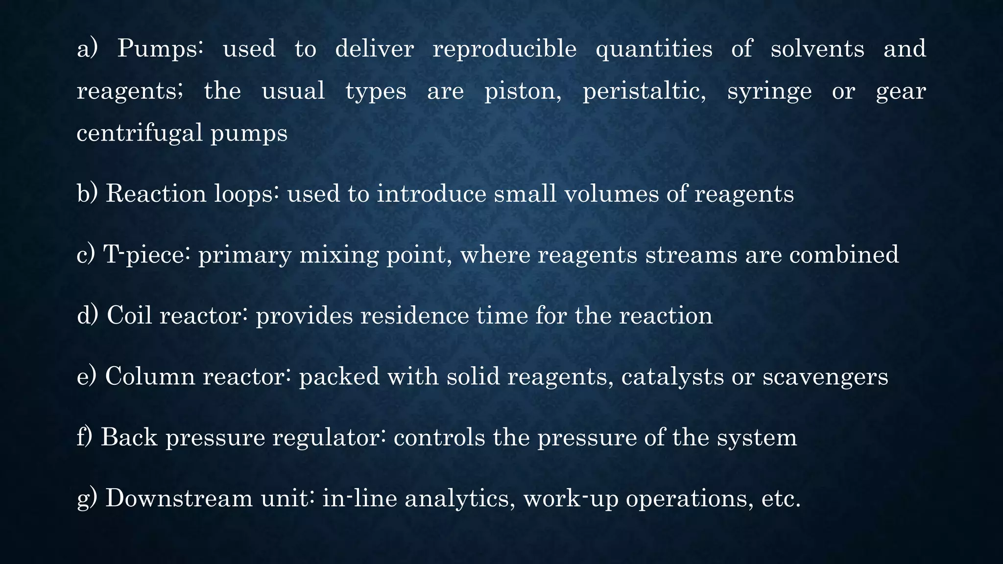 Continuous flow reaction/ Chemistry | PPTX