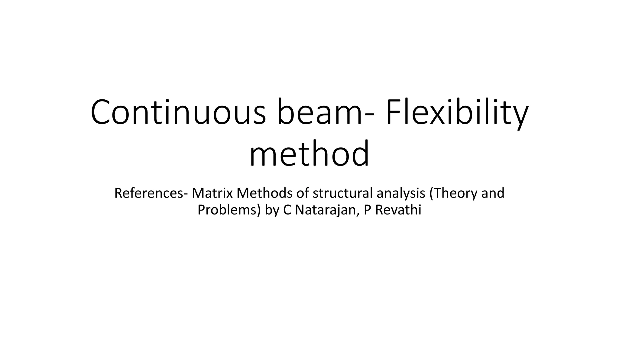 Continous beam- Flexibility method.pdf