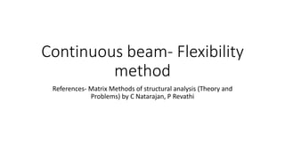 Continous beam- Flexibility method.pdf | Physics | Science