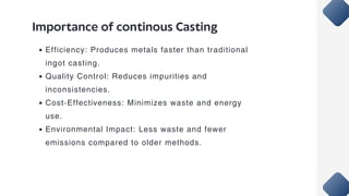 process of continous casting and solidification .pdf | Chemistry | Science