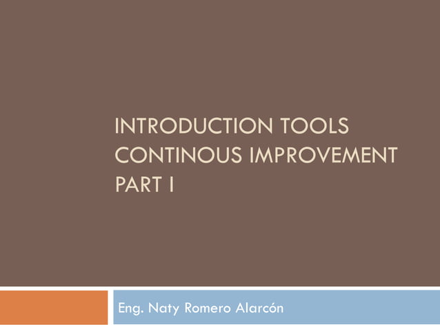 Continous improvement tools | PPT