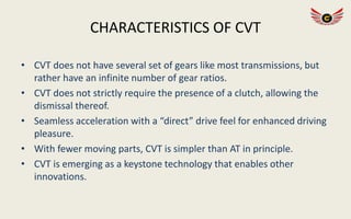 Continuously variable transmission (CVT) | PDF