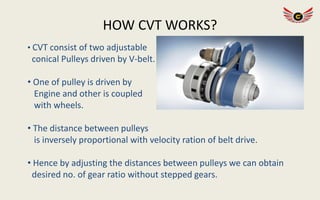 Continuously variable transmission (CVT) | PDF
