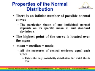 Continous random variable. | PPTX | Physics | Science
