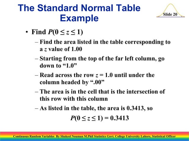 Continous Random Variable Pptx Physics Science