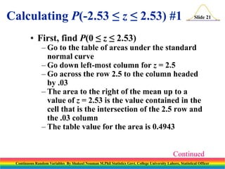 Continous random variable. | PPTX | Physics | Science