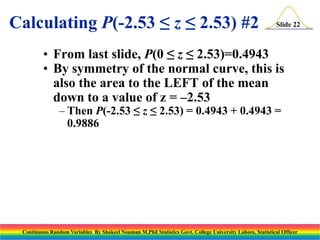 Continous random variable. | PPTX | Physics | Science