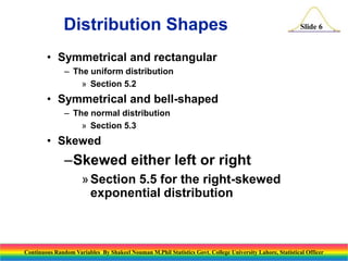 Continous random variable. | PPTX | Physics | Science