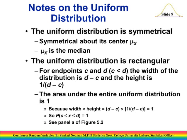 Continous Random Variable Pptx Physics Science 4298