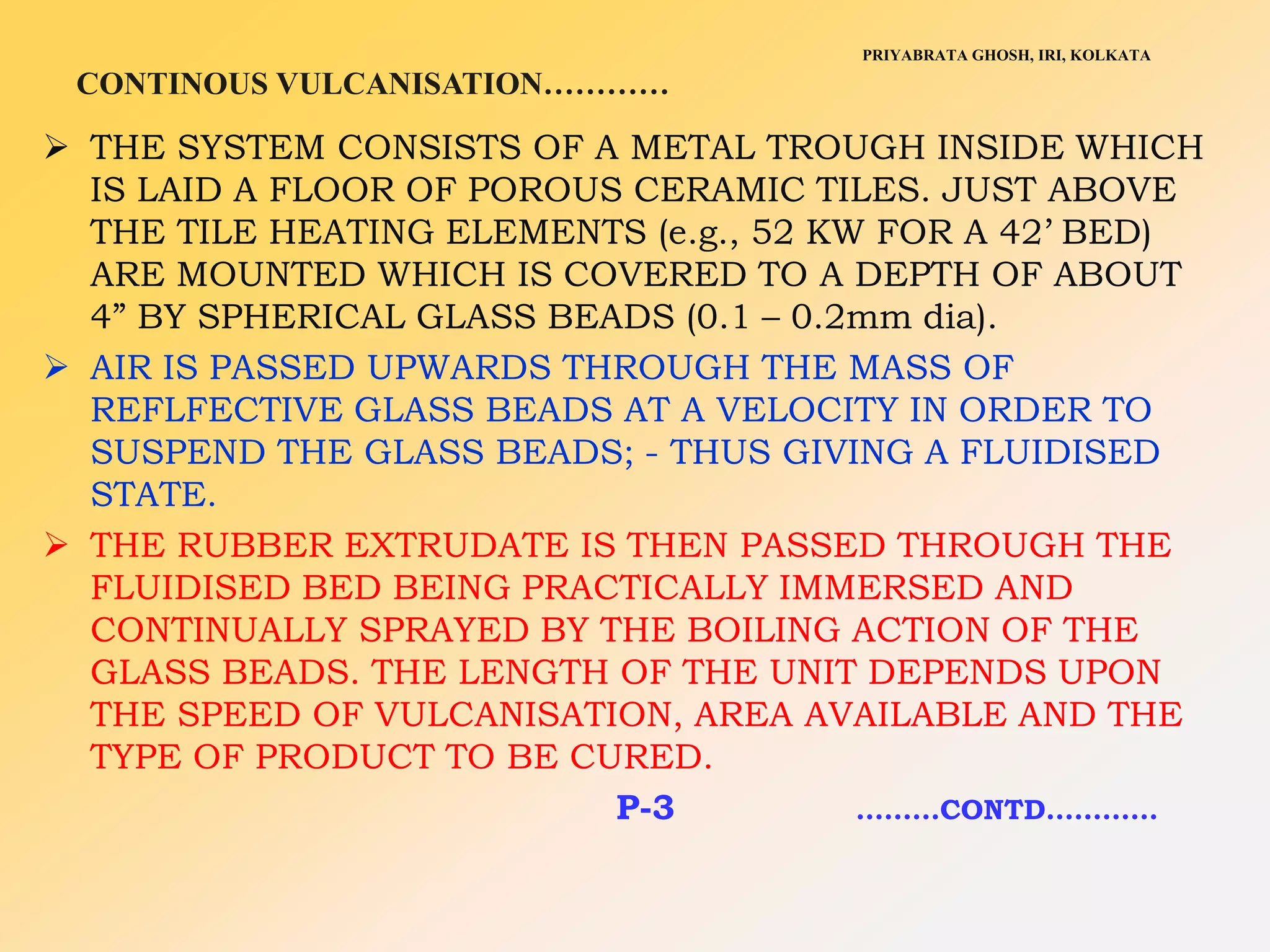 Continous vulcanisation 14 | PPT