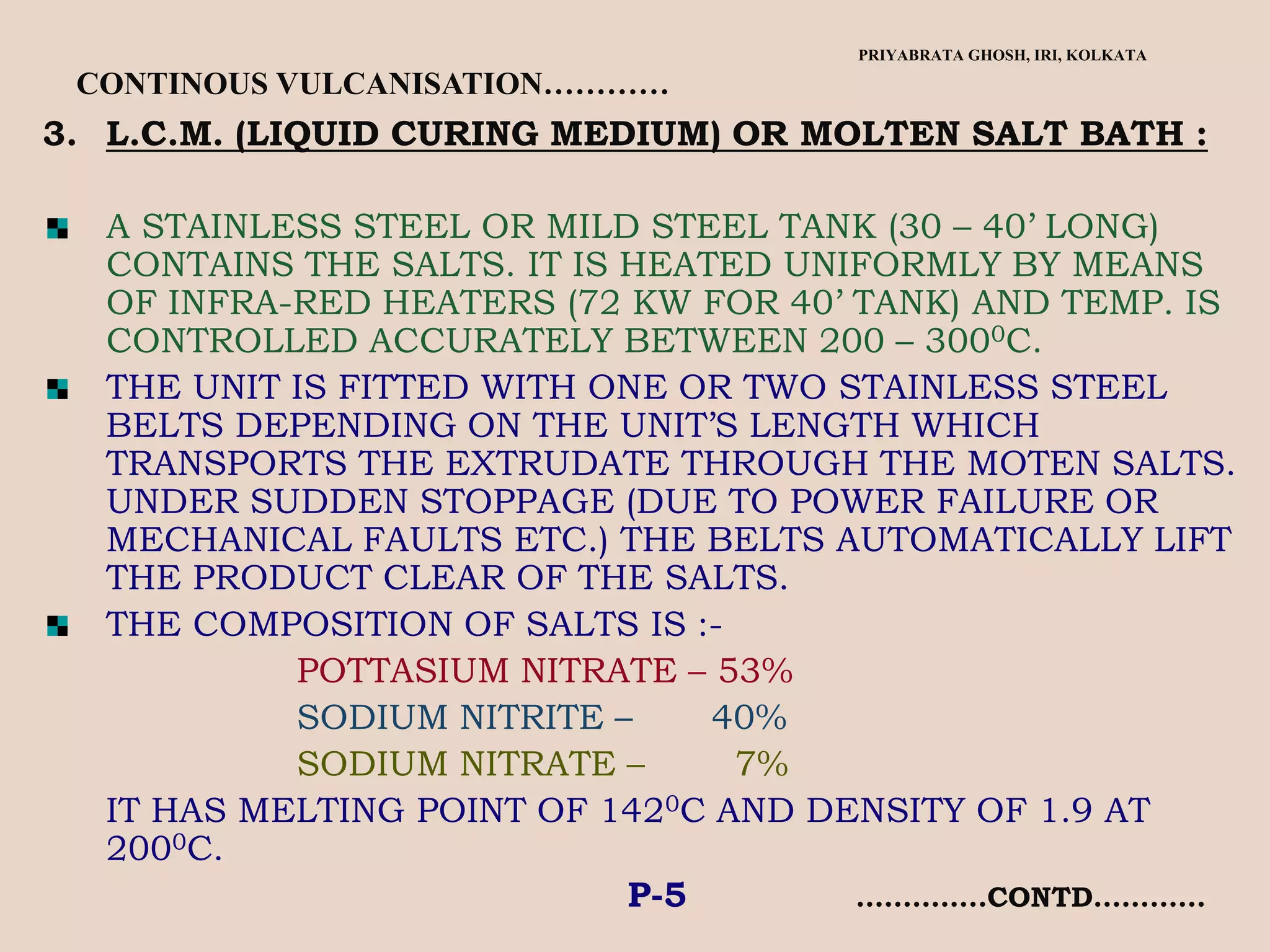 Continous vulcanisation 14 | PPT