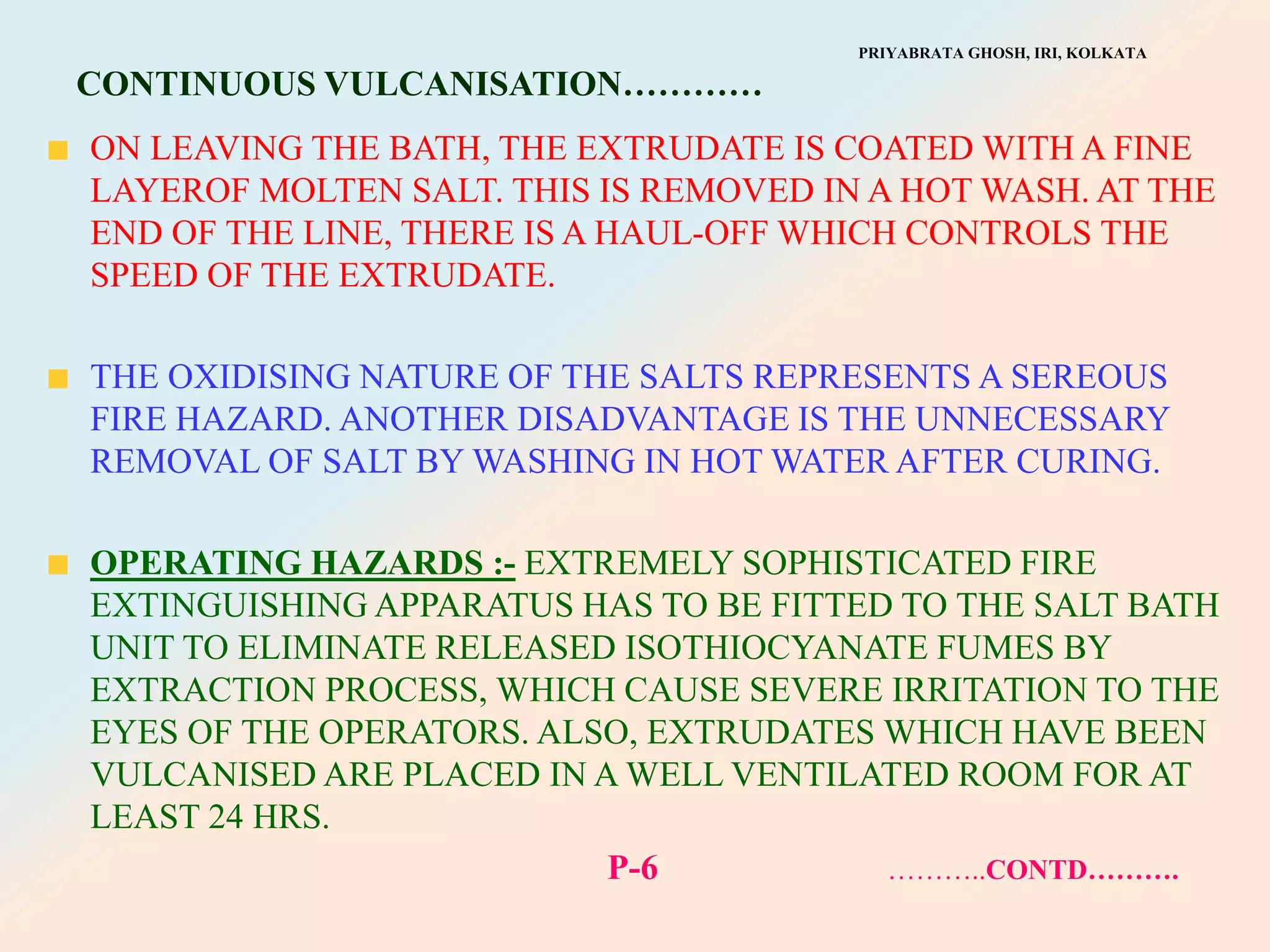 Continous vulcanisation 14 | PPT