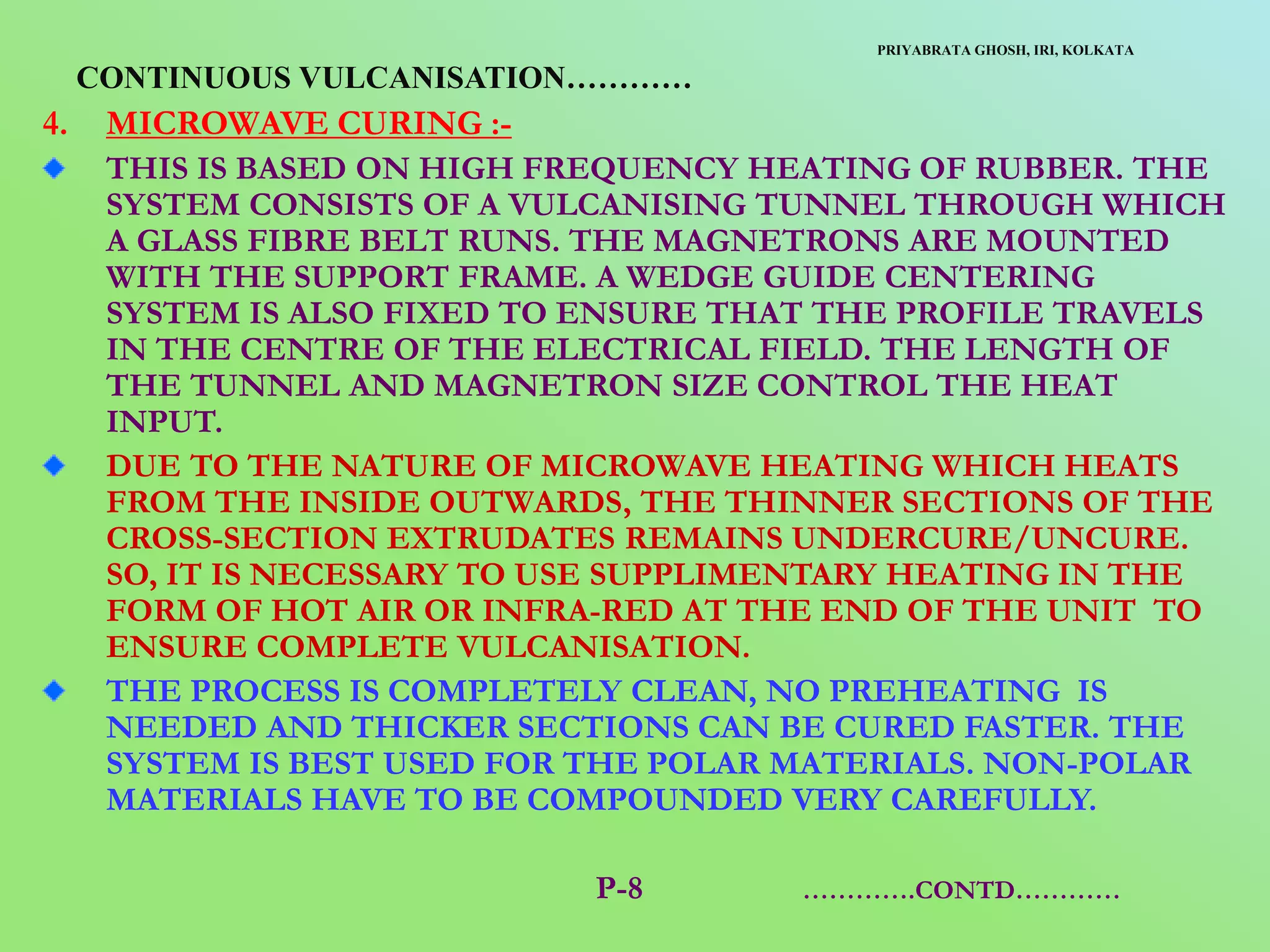 Continous vulcanisation 14 | PPT