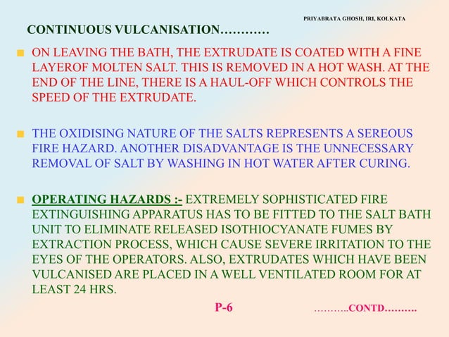 Continous vulcanisation 14 | PPT