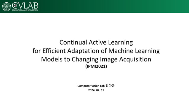 Continual Active Learning for Efficient Adaptation of Machine ...