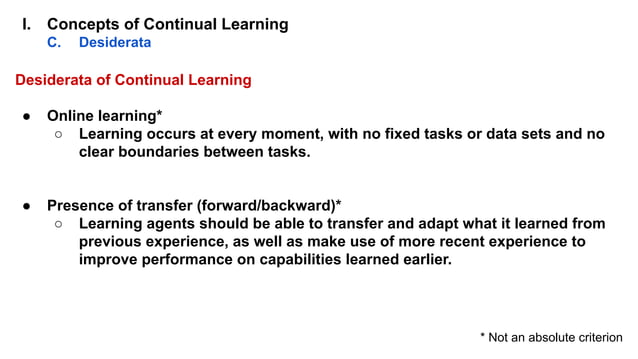Continual learning: Survey | PPT