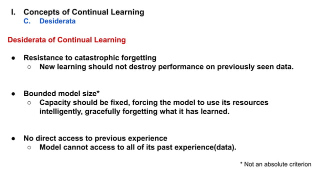 Continual learning: Survey | PPT