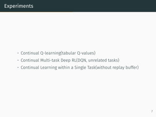 Continual reinforcement learning with complex synapses | PPT