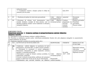 Continuare plan managerial bun | DOC