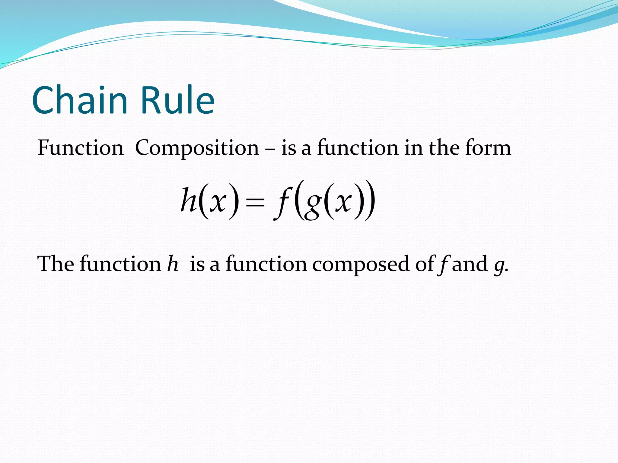 Continuation chain rule and derivative of trigo functions | PPT