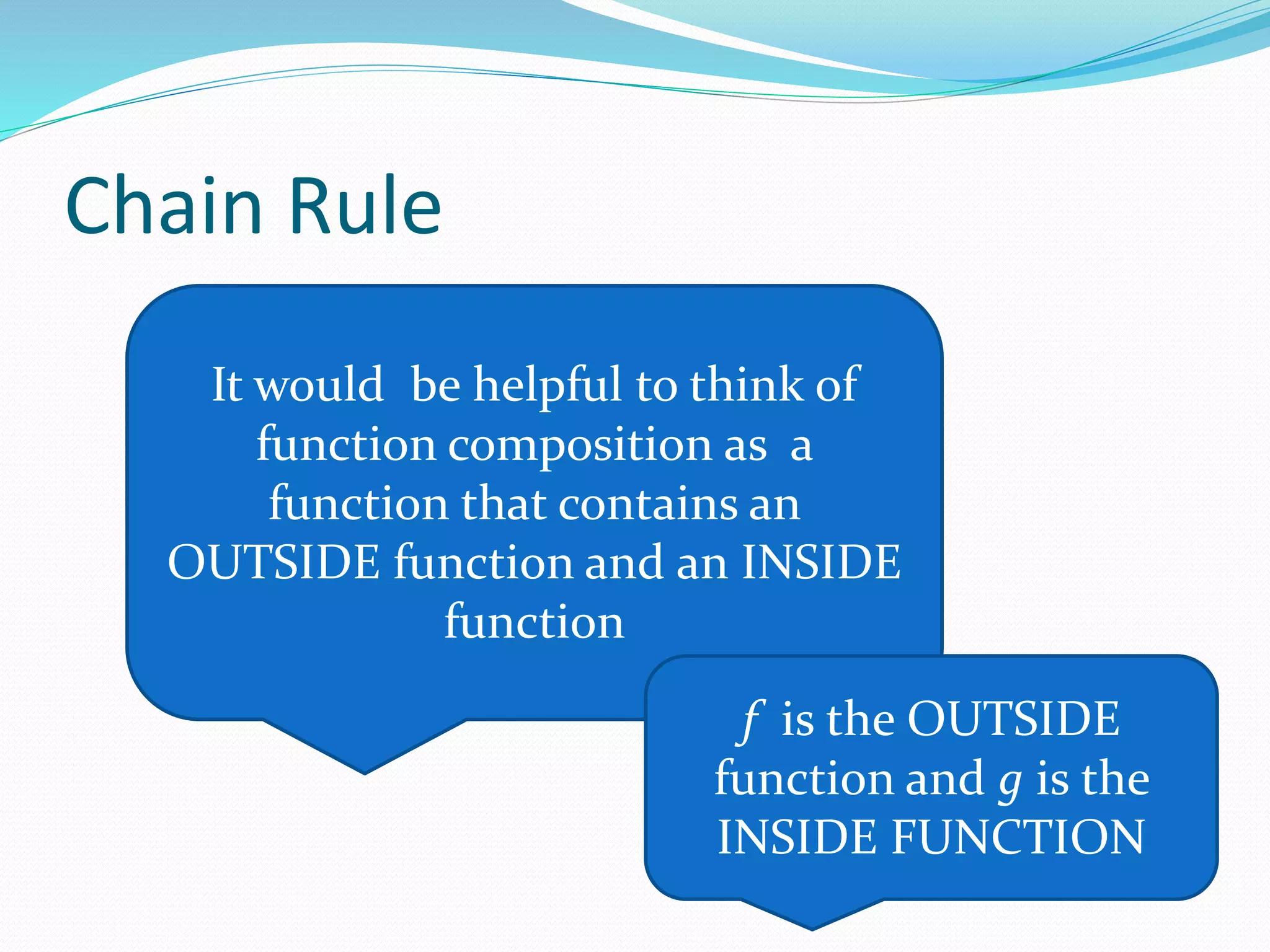 Continuation chain rule and derivative of trigo functions | PPT