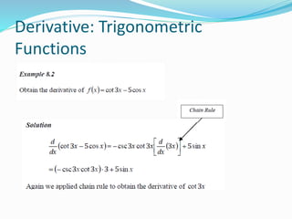 Continuation chain rule and derivative of trigo functions | PPTX