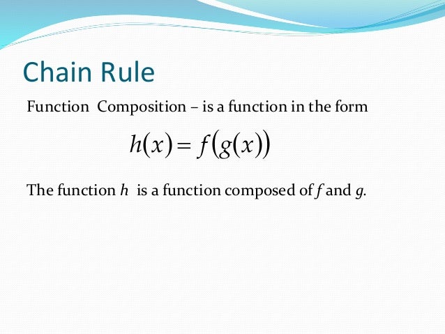 Continuation chain rule and derivative of trigo functions