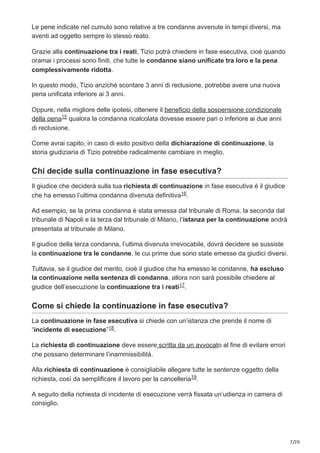 Che cosa è la continuazione tra i reati e come funziona | PDF