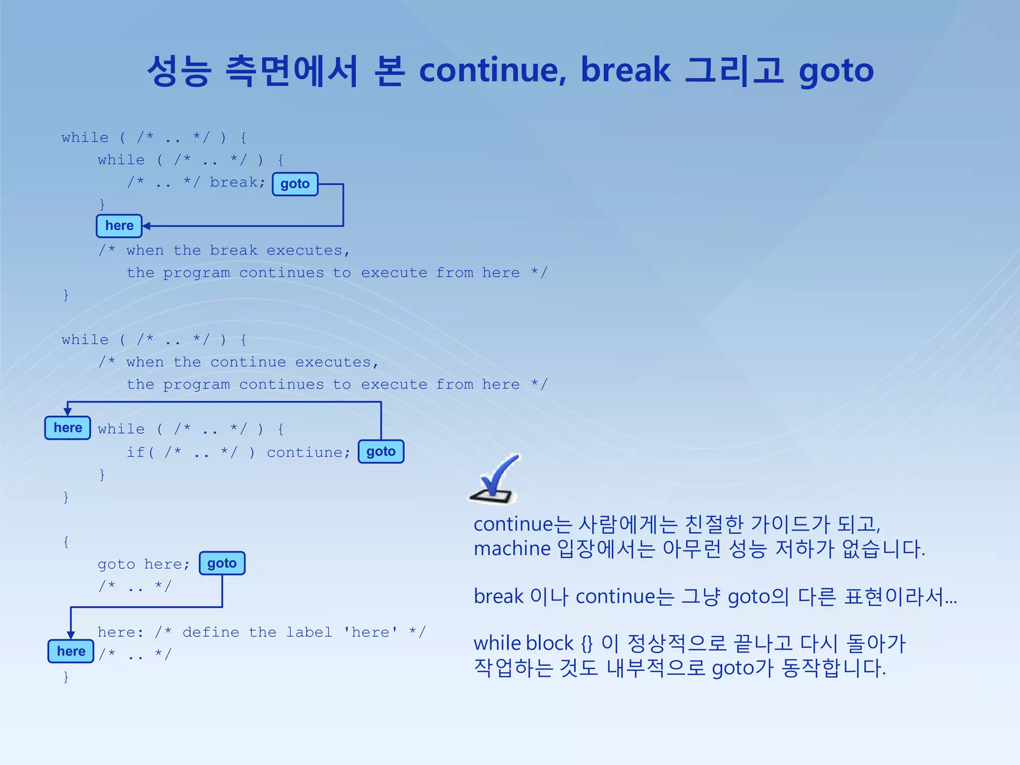Continue break goto_에_대한_고찰 | PPT