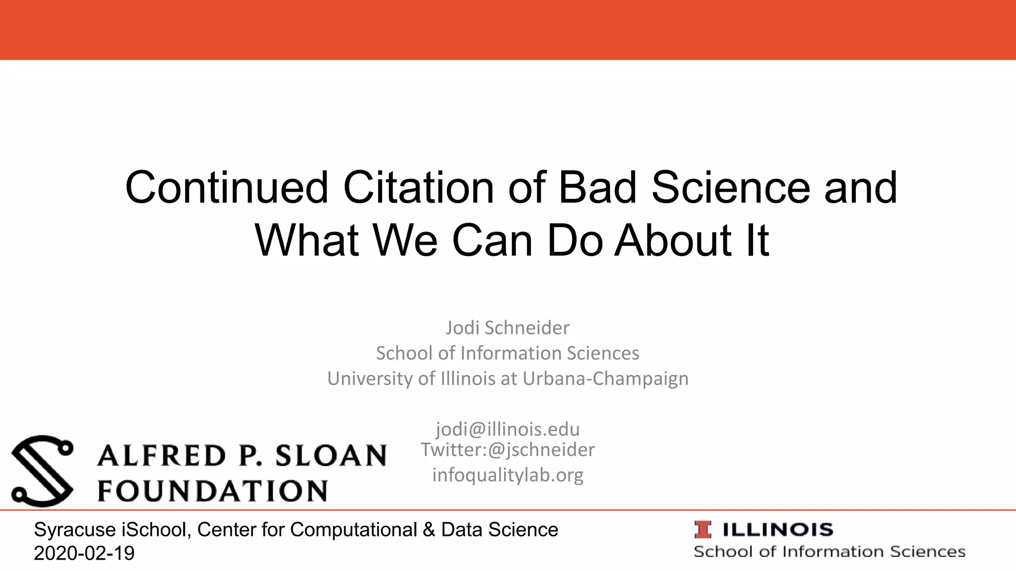 Continued citation of bad science and what we can do about it--2021-02 ...