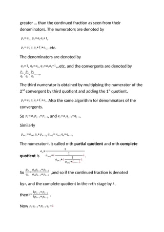 continued fractions, over decimal system and ancient Indian Mathematics ...