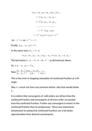 continued fractions, over decimal system and ancient Indian Mathematics | PDF