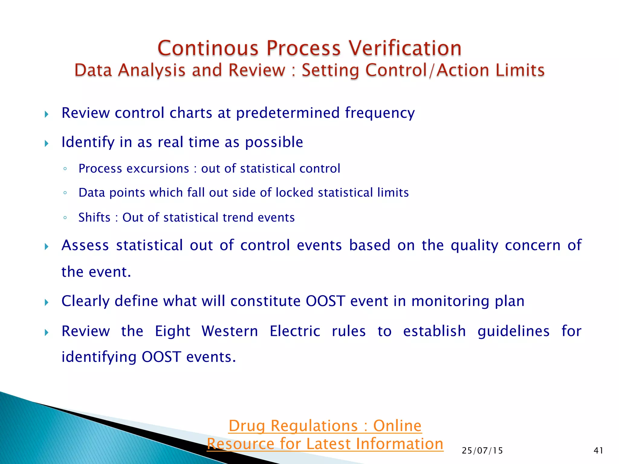 US FDA Process Validation Stage 3: Continued Process Verification | PPTX | Pharmaceutical ...
