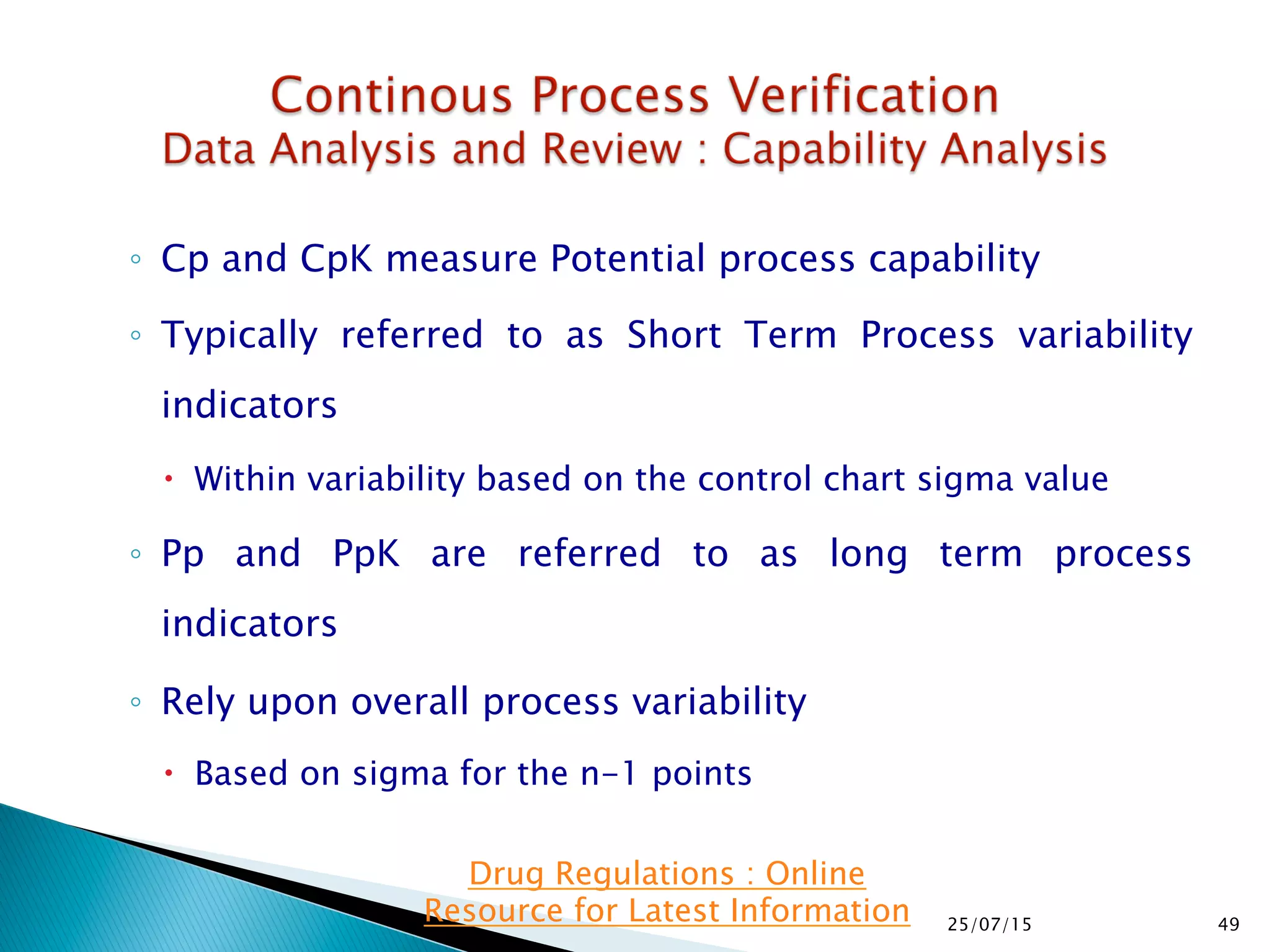 US FDA Process Validation Stage 3: Continued Process Verification | PPTX | Pharmaceutical ...