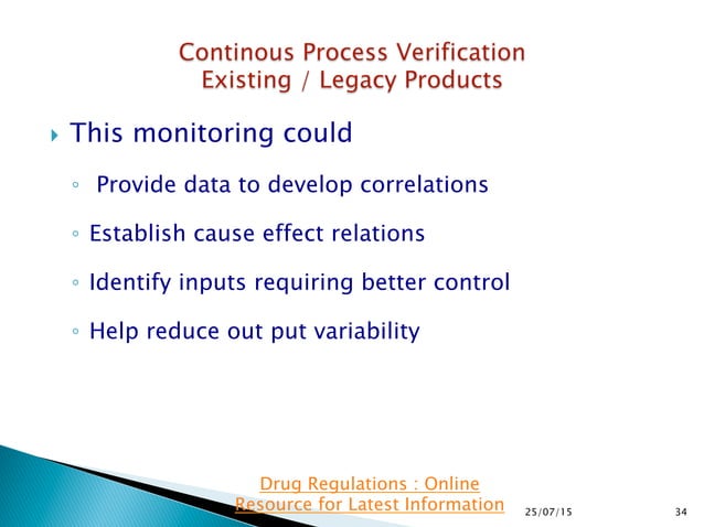 US FDA Process Validation Stage 3: Continued Process Verification | PPTX | Pharmaceutical ...